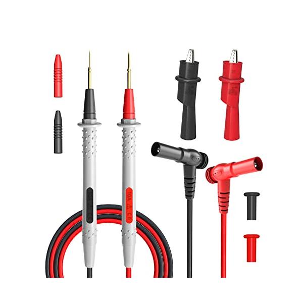 ★併売のため、在庫切れの際はご了承ください。発送委託により倉庫業者がお届けする場合がございます★マルチメータテストリードは、PVCと純銅材料でできており、耐久性があり、柔軟性があり、耐寒性、耐熱性などの特性を備えています。低温環境でも、テス...