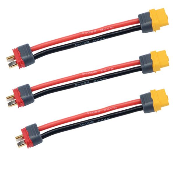 ★併売のため、在庫切れの際はご了承ください。発送委託により倉庫業者がお届けする場合がございます★【商品概要】RCLipo用のAmass XT60 XT60Hオスメス-Deans Tオスメスコネクタアダプタケーブルリード。ケーブル長さ：約10...