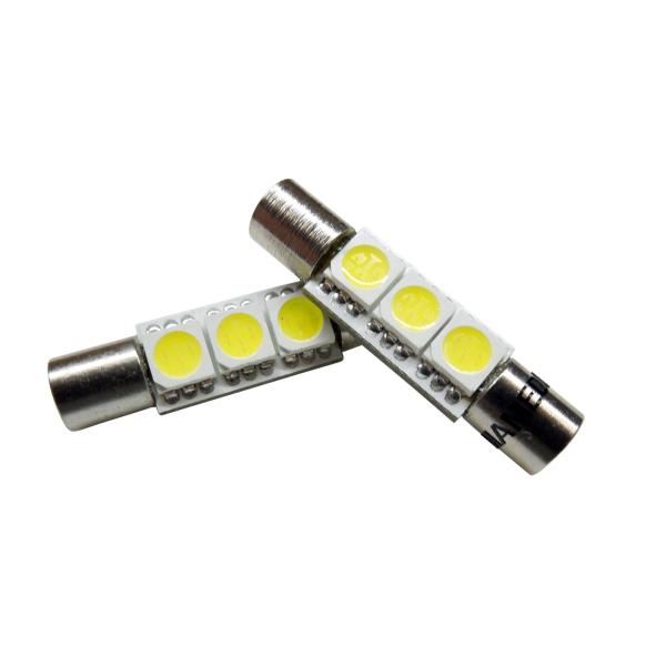 ★併売のため、在庫切れの際はご了承ください。発送委託により倉庫業者がお届けする場合がございます★【商品概要】直径：約6.3mm　全長：約31mmバニティランプ専用のT6.3×31 ホワイト色 LED球です。3連のSMDがムラなくキレイに照ら...