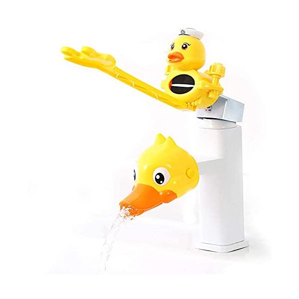 ★併売のため、在庫切れの際はご了承ください。発送委託により倉庫業者がお届けする場合がございます★お子様がまだ小さく、水道の蛇口に手が届かないという経験はありませんか。そんな時にサポートしてくれる、あひるの延長パーツ2点セットです。蛇口とレバ...