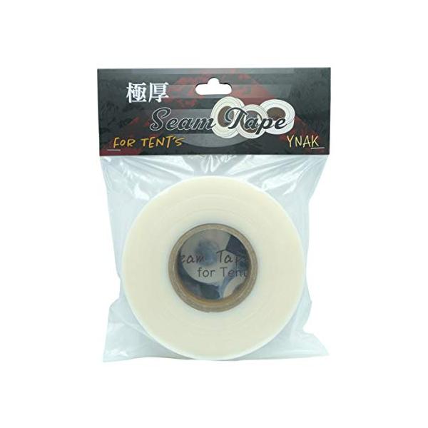 ★併売のため、在庫切れの際はご了承ください。発送委託により倉庫業者がお届けする場合がございます★PVC+ポリウレタン製、アイロン熱圧着の極厚, 厚生地用の半透明シームテープ、厚0.18mm,幅35mm×長さ50m 約386g説明書付き。テン...