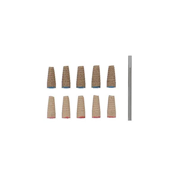 ★併売のため、在庫切れの際はご了承ください。発送委託により倉庫業者がお届けする場合がございます★金属・小物等の微研削・研磨作業に内容:10個組(青色#240・赤色#320 各5個)軸径:φ2.35mm使用可能機種:軸径φ2.35mm対応 電...