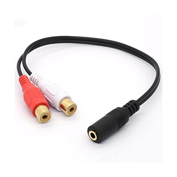 ★併売のため、在庫切れの際はご了承ください。発送委託により倉庫業者がお届けする場合がございます★機能：3.5mm メスー2RCA メス変換ケーブルです。3.5mmメス端子1個とRCAメス2個を含む。PC、DVD等の3.5mmジャクの音声と、...