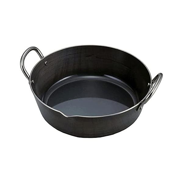 ★併売のため、在庫切れの際はご了承ください。発送委託により倉庫業者がお届けする場合がございます★サイズ:幅28.4×奥行24×高さ10.8cm(持ち手含む)、内径23.5×深さ7cm重量:約1810g材質:鉄(底厚3.2mm)原産国:日本極...