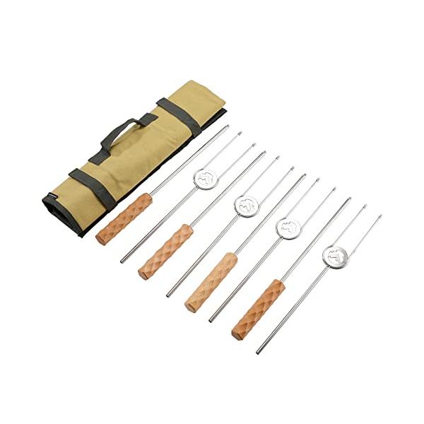 ★併売のため、在庫切れの際はご了承ください。発送委託により倉庫業者がお届けする場合がございます★【商品概要】収納サイズ：L47x7x7mm（連結時の長さ：約83cm）重量：約1.5kg材質：ステンレス、欅（けやき）適用：ソロストーブなどの焚...