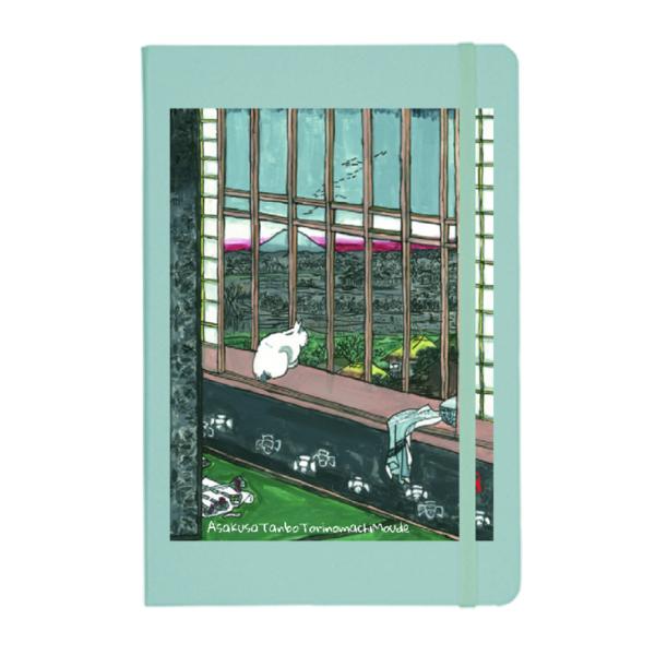 高級感あふれる厚手のカバー（表裏表紙部分）を使用したA5サイズのノートです。表紙にはつね吉の絵をいっぱいにデザインしました。6mm幅の罫線は長時間使っても目が疲れにくい仕様になっています。日記やサイン帳、また思い出の品として贈り物にもピッタ...