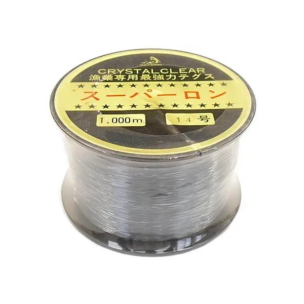 ナイロンテグス「スーパーロン」は、不二機材（FUJI-KIZAI）がプロの漁業者向けに製造・販売するナイロンテグス「粋(IKI)」の「標準ソフトタイプ」を、個人のレジャーフィッシング愛好者様にもご購入頂きやすいよう、長尺のボビン巻きタイプに...