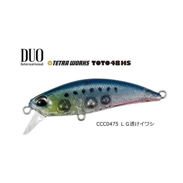 デュオ (DUO) TETRA WORKS TOTO ソルト メバリング アジング ライトゲーム ルアー獲れなかった1匹を手にするためにアップデートされたヘビーシンキングモデルトト48Sをベースにマイクロミノーが苦手とするキャスト性能と水絡...
