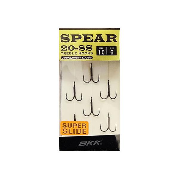 BKK ビーケーケー トレブルフック SPEAR スピア ルアーフック 釣り針 鈎●日本の淡水域における標準フック 線径0.8X(当社表記)シャープでいて頑丈な針先は硬い口でも容易に貫通させる●SS(スーパースライド)コーティングを採用し、...