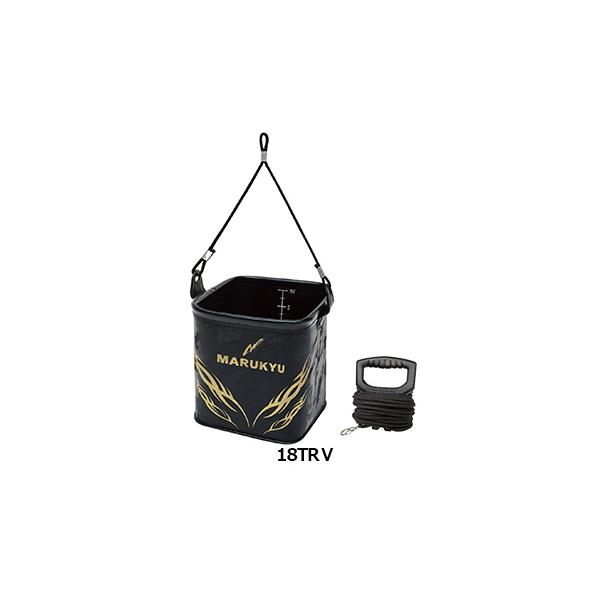 マルキュー MARUKYU パワー水くみバケツ TR 5 (ティーアールファイブ) / ロープ付き バケツ フィッシングギア　バッカンくみ上げ時の負担を軽減！手元の設計にこだわった水くみバケツくみ上げ動作で触れるパーツをいちから見直し、疲労...