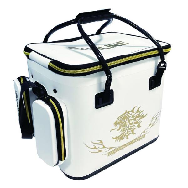 サンライン SUNLINE フィッシュキープバッグ SFB-0808 / 活かしバッカン 魚入れ 収納●背高なバッグを内フタでセパレートし、収納能力を高めました。●側面に大型エアーポンプ対応のポケット×2個、ロッドホルダー×2個を装備。●内...