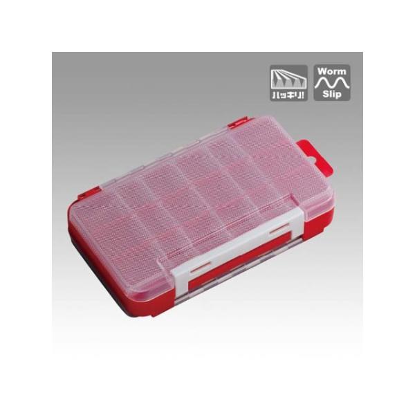 ランガンアングラーにはたまらない、コンパクト&amp;圧倒的収納力。仕切りフォームの蓋内側に「ワームスリップ加工」を施しているので、ワームが蓋にくっつかなくなります。仕切りとスリットフォームのコンビタイプ“W-1”は最もランガンに適したケー...