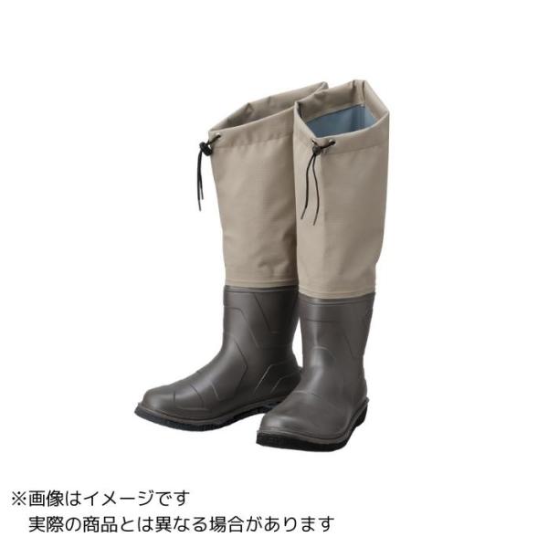 ●大阪漁具 PROX●商品名：テフロンポリエステルウェダーブーツ●商品情報ひざ下丈のウェダーブーツ可動性に優れたひざ下までのウェダー。ショート丈のブーツにテフロン撥水加工を施した生地を使用。ウェダーの履き口は、コードストッパーで絞り込んでの...