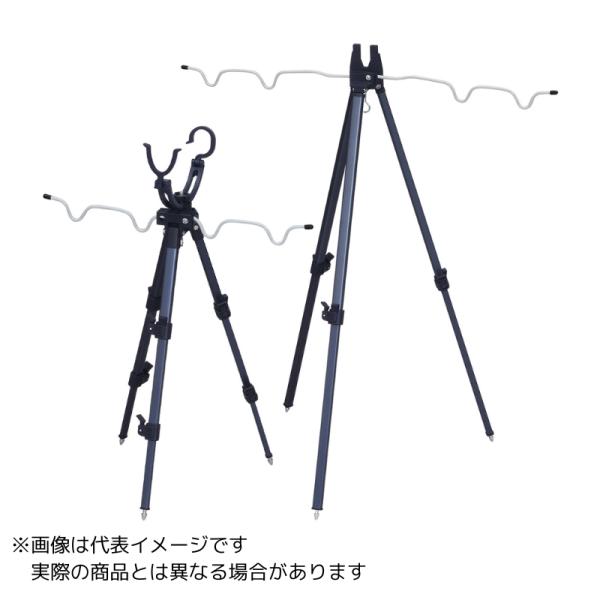 ●大阪漁具 PROX●商品名：フィッシング三脚●詳細サーフなどで使い勝手の良いフィッシング三脚丈夫で軽いアルミ製のフィッシング三脚。角度調節可能な可動式竿受と竿掛けが付いた2WAY仕様と餌付け器がセット可能なスタンダードの2タイプ。脚は伸縮...