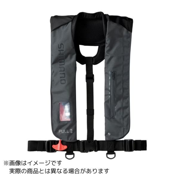 ●SHIMANO シマノ●商品名：シマノ VF-051K ラフトエアジャケット (膨脹式救命具)●詳細気室が取り外し可能で、洗濯できるショルダータイプの膨脹式ベスト国土交通省型式承認品（船検対応）Type A浮力性能（膨張時）7.5kg/2...