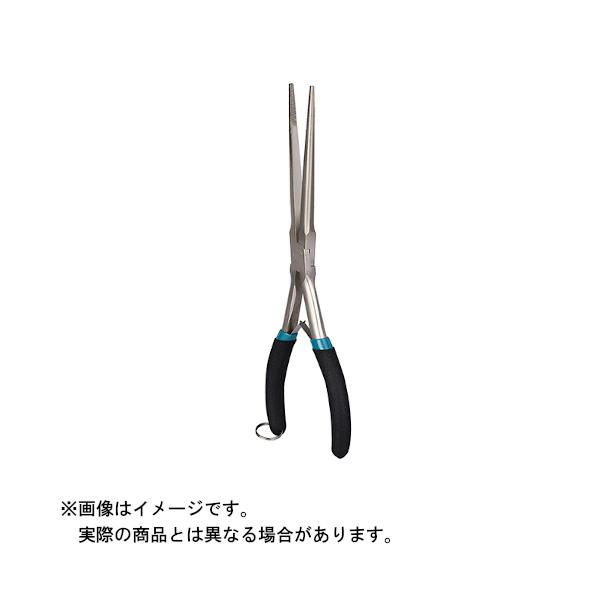 ●大阪漁具 PROX(プロックス)●商品名：針外しプライヤー　ストレートタイプ●商品情報ロングノーズのさびにくいプライヤー完全熱処理、サビにくい表面処理MFG仕上を施した丈夫でさびにくいプライヤー。ストレートタイプは約75mm、先曲がりタイ...