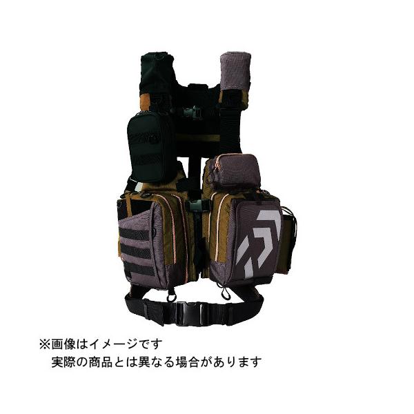 ●DAIWA(ダイワ)●商品名：DF-6122 ベンチクールゲームベストV●商品情報肩荷重を腰荷重へ分散仕様を採用。ベンチクールゲームベストの進化は止まらない。・エアスルーパッド構造・ローテーションルアーポケット・アジャスタブルポーチ・プラ...