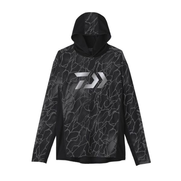 猛暑や湿気などが身体へのダメージを極力低減させるために、前身頃と袖部には、ストレッチ性・UVケア・吸水速乾性のある生地を採用。フード首部、後身頃、脇下は、風通しの良いメッシュで切り替えている。 ■品番：ＤＥ−３７２５■カラー：タイドブラック...