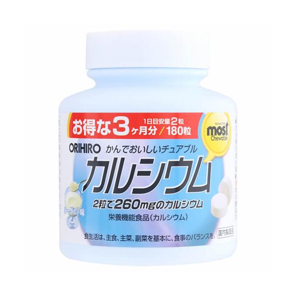 オリヒロ モスト チュアブル カルシウム (180g) ヨーグルト味 3ヶ月分 MOST 栄養機能食品　