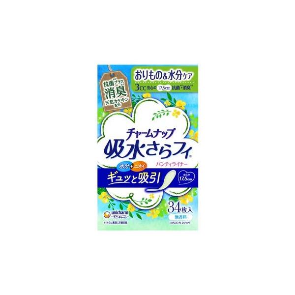 ユニチャーム チャームナップ 吸水さらフィ パンティライナー 消臭タイプ 3cc (34枚) 軽失禁ライナー　