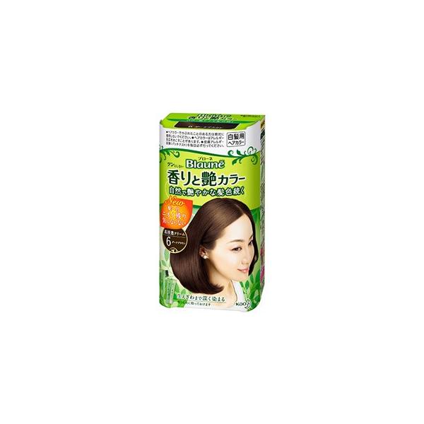 花王　ブローネ　香りと艶カラー　クリーム　6　ダークブラウン　(1個)　白髪用ヘアカラー　【医薬部外品】　