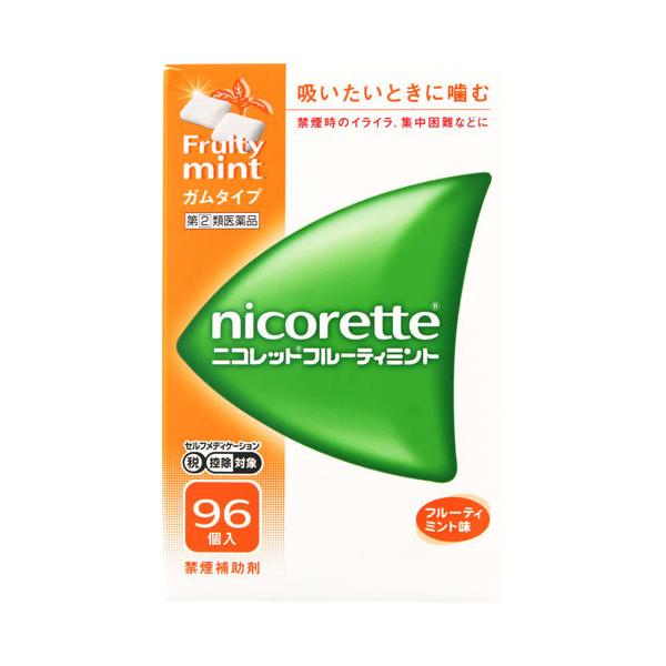 【第(2)類医薬品】ニコレット フルーティミント (96個) 禁煙補助剤 ニコチンガム製剤　　※本商品は医薬品となります。ご購入にあたっては必ずPC版にて商品内容をご確認のうえご購入ください。※お買い上げいただける個数は5個までです