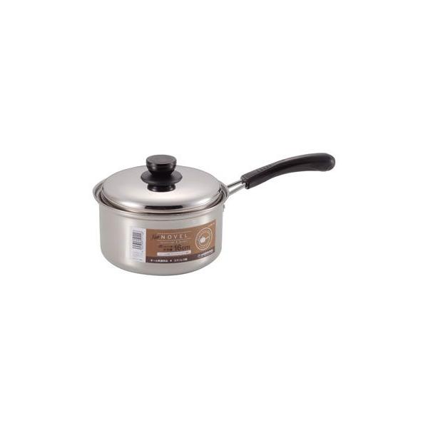 パール金属　NEWノヴェル　ステンレス製　片手鍋　16cm　HB-114　(1個)　