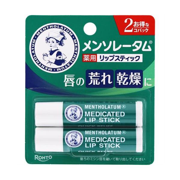 ロート製薬　メンソレータム　薬用　リップスティック　XD　(4.0g×2コパック)　【医薬部外品】　リップクリーム　