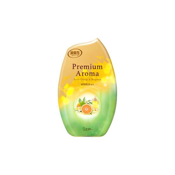 エステー 玄関・リビング用 消臭力  プレミアム アロマ スイートオレンジ＆ベルガモット (400mL) Premium Aroma 空間用 消臭剤 芳香剤 置き型　JANコード：4901070124893