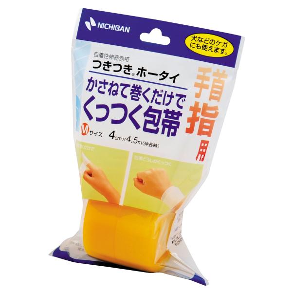 ニチバン　つきつきホータイ　Mサイズ　THM　4cm×4.5m　(1個)　粘着包帯　手首・指用　JANコード：4987167014506