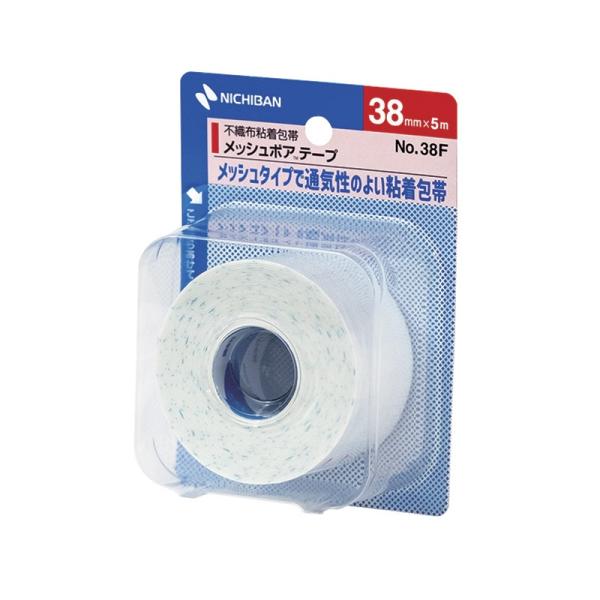 ニチバン　メッシュポア　テープ　NO.38F　38mm×5m　(1個)　粘着包帯　JANコード：4987167016951