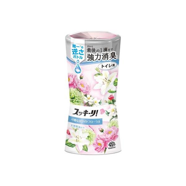 アース製薬　スッキーリ！ トイレ用 可憐なホワイトフローラル　(400mL)　トイレ用　消臭・芳香・脱臭　JANコード：4901080623119　