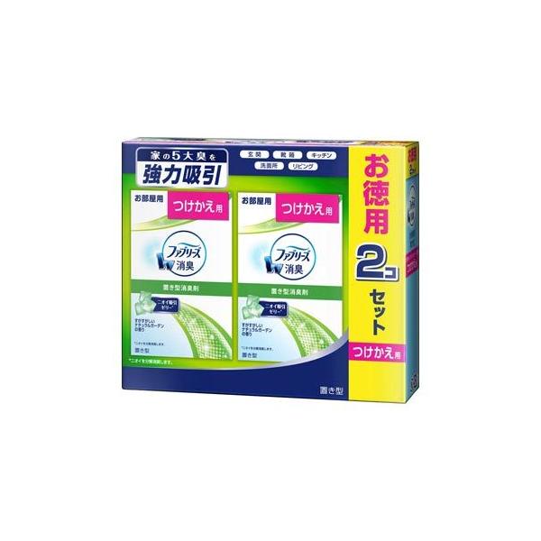 P&amp;G 置き型ファブリーズ すがすがしいナチュラルガーデンの香り つけかえ用 (130g×2個) 付け替え用 お部屋用 消臭剤 芳香剤　【P＆G】　JANコード：4902430649452