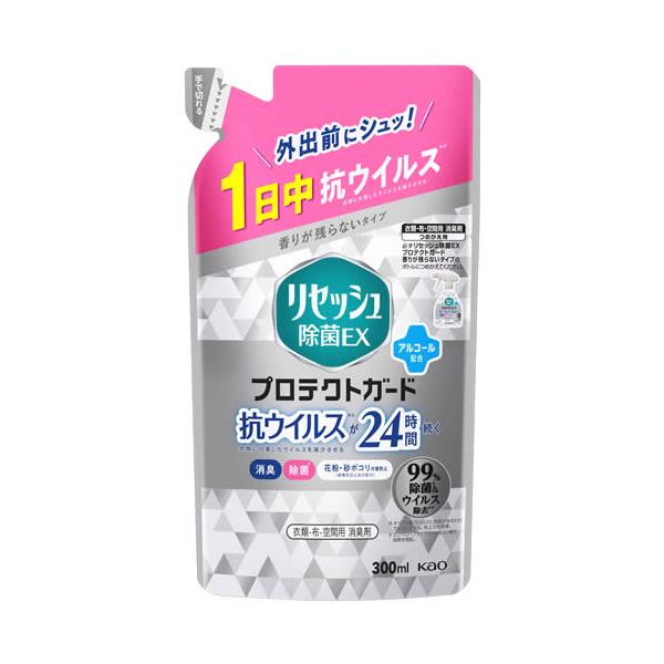 花王 リセッシュ 除菌EX プロテクトガード つめかえ用 (300mL) 詰め替え用 衣類・布製品・空間用消臭剤　JANコード：4901301396730