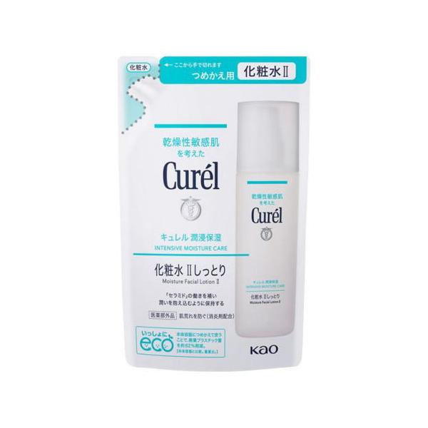 花王 キュレル 潤浸保湿 化粧水 II 2 しっとり つめかえ用 (130mL) 詰め替え用 curel　【医薬部外品】　JANコード：4901301411266【乾燥】【秋】【保湿】
