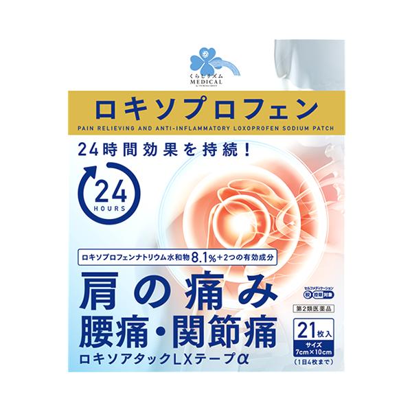 すぐれた鎮痛消炎効果のあるロキソプロフェンナトリウム水和物を8.1%配合。ロキソプロフェンナトリウム水和物が皮膚から吸収され、変化した活性体が直接痛みに効きます！
