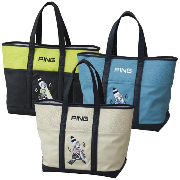 波乗りをするＭＲ．ＰＩＮＧで遊び心を演出した２０２６年モデルです。サーフモチーフの刺繍を施した特別感のあるデザインで、開口部はホック仕様になっています。ハンドルは肩掛けも可能な長さになっており、ゴルフだけでなくタウンユースにも最適です。