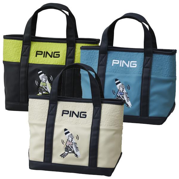 波乗りをするＭＲ．ＰＩＮＧで遊び心を演出した２０２６年モデルです。サーフモチーフの刺繍を施した特別感のあるデザインで、開口部はマグネット式のホック仕様になっています。ラウンドに必要な小物類の収納に便利で、ゴルフだけでなくタウンユースにも最適です。