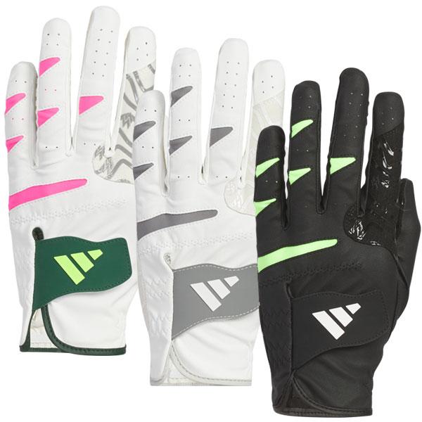 強力なグリップ力で強く握れるゴルフ手袋です。手の平側のシリコングリップは３種類のデザイン（うどんプリント、ツイストグリップ、３バープリント）で構成され、グリップ力と耐久性を向上させます。人差し指のプリントが指股まで拡大され、オーバーラッピン...