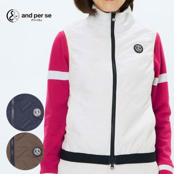 ■カラー 　ホワイト　／　ネイビー　／　ブラウン■素材 　表地:ポリエステル100%　／　中わた:ポリエステル100%　／　裏地:ポリエステル100%　／　裾:ポリエステル100%■機能 　マルチストレッチ　／　はっ水　／　保温ゴルフ　／　...