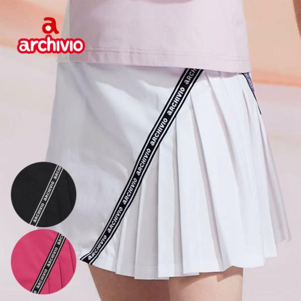 ■カラー 　ブラック　／　ピンク　／　ホワイト■素材 　本体:ポリエステル69%×複合繊維(ポリエステル)31%　／　テープ部分:ポリエステル100%■機能 　撥水加工ゴルフ　／　ウエア　／　レディース　／　女　／　新品　／　スカート