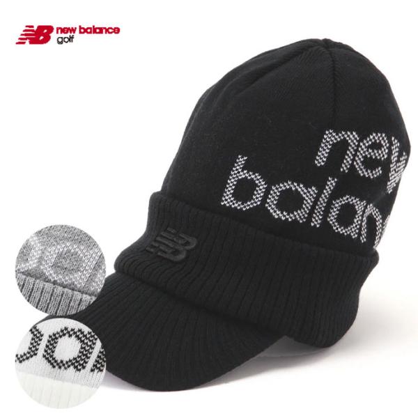 ■カラー 　ブラック/ヘザー/ホワイト■素材 　本体:アクリル100%/刺しゅう糸:ポリエステル100%■機能 　頭囲:57cm/庇:6.5cmゴルフ/ウエア/メンズ/男/新品/ヘッドウェア/ニット/キャップ