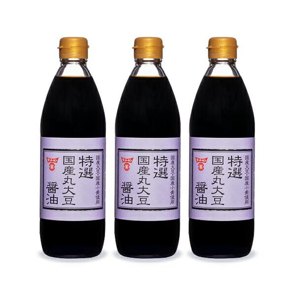 「特選国産丸大豆醤油」は、厳選された国産大豆、国産小麦、天日塩を原料として仕込み、じっくり発酵・熟成させました。芳醇な香りと味わい深いうまみは、特選丸大豆醤油ならではの逸品です。●冷やっこ、おひたし、さしみなどのかけ、つけ醤油に、いろいろな...