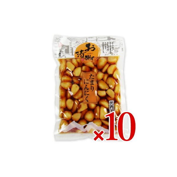 たまり醤油ににんにくをじっくり漬け込みました。醤油は本醸造醤油を使用して漬けてありますので、香りも一段と良く、食欲をそそります。