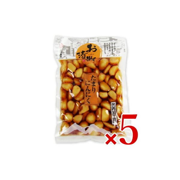 たまり醤油ににんにくをじっくり漬け込みました。醤油は本醸造醤油を使用して漬けてありますので、香りも一段と良く、食欲をそそります。