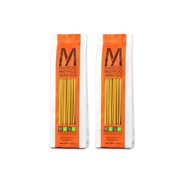 イタリア、マルケ州に位置するマンチーニ社は、自社でパスタ専用に栽培した小麦からパスタを製造する世界でも稀有な作り手です。原料のデュラム小麦はレヴァンテ種を中心に数種をブレンドし、ロングパスタは乾燥温度を45℃におさえ約40時間かけた低温長時...