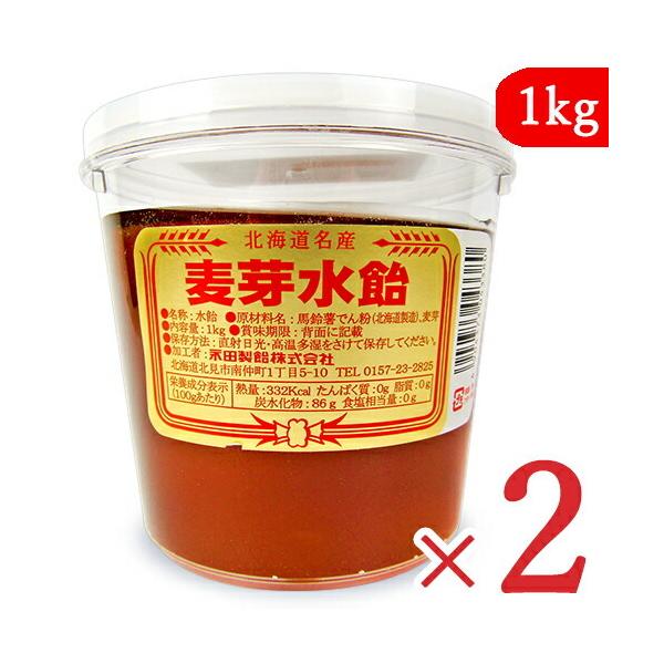 北海道産馬鈴薯を原料として、永田製飴のこだわりが凝縮された麦芽水飴です。水分がほとんどないため、気温が低い場所ですとかたーくなりますが、湯煎をするか、電子レンジで１５秒前後×数回していただき、お好みのとろみでお使いください。
