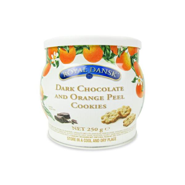ダークチョコレートとオレンジピールを生地に練り込んだひとくちサイズのクッキーです。オレンジピールのビターな甘さが特徴です。缶入りでプレゼントにもおすすめ。