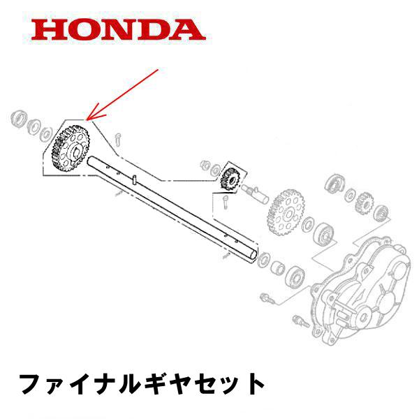 ホンダ除雪機　 ファイナルギヤセット・ドリブンギヤ (48T) ・ホイールシャフト・ファイナルドライブギヤ(15T)上記３点セットです適合機種：