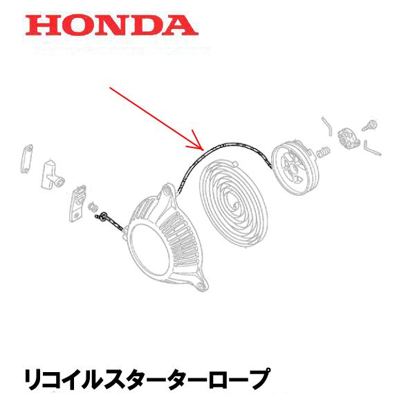 ホンダ 発電機　リコイルスターターロープ適合機種：EU9IGB